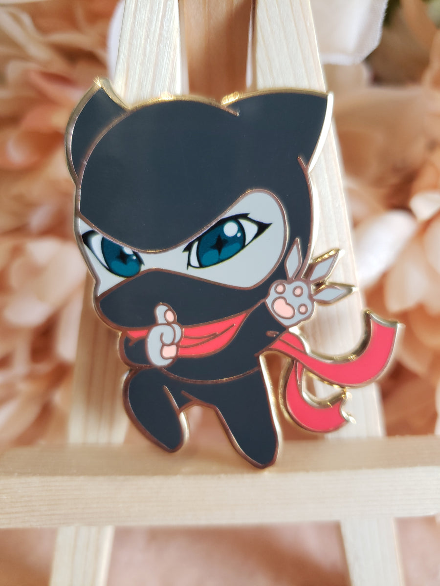 Ninja Kitty Hard Enamel Pin – irisleighauthor